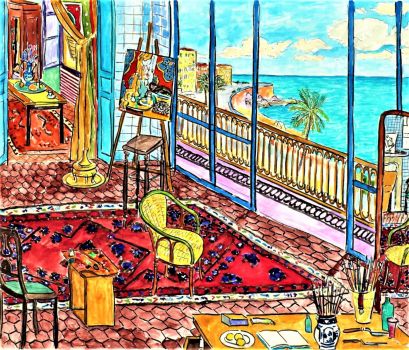 Solve Matisse's Studio in Nice - 1926 jigsaw puzzle online with 460 pieces