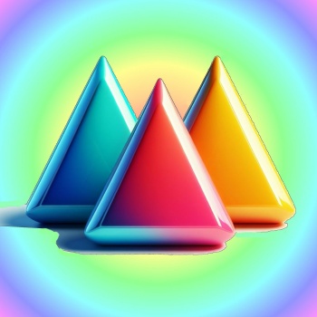 Solve 3 TRIANGLES jigsaw puzzle online with 36 pieces