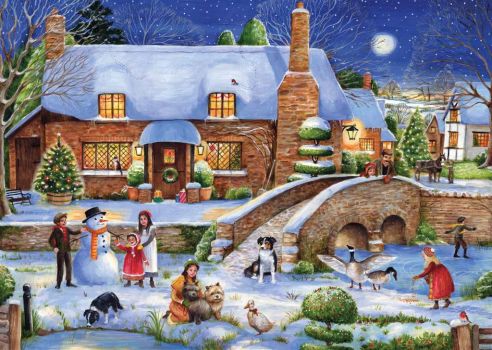 Solve A (winter) view from the bridge (easy) jigsaw puzzle online with ...