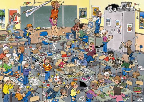 Solve Crazy Classroom jigsaw puzzle online with 280 pieces