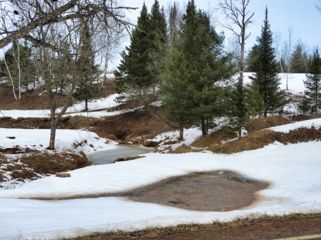 Solve Patchy snow jigsaw puzzle online with 20 pieces