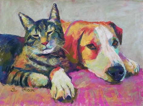 Solve Cats - "Sleepy Rocky and Jessica" Sandy Lindblad jigsaw puzzle ...