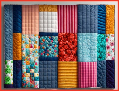 Solve Patchwork quilt jigsaw puzzle online with 63 pieces