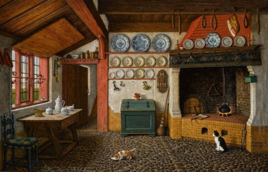 Solve Carl Ludwing Jessen-Old German House Interior jigsaw puzzle ...