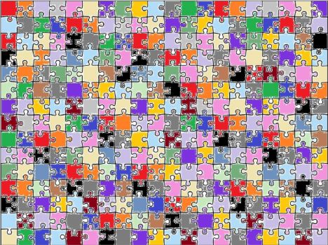 Solve Mixed coloured puzzle jigsaw puzzle online with 300 pieces