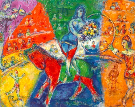 Solve Le cirque rouge et bleu, c.1970, Marc Chagall (1887-1985) jigsaw ...