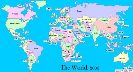 Solve map of world 2000 jigsaw puzzle online with 84 pieces