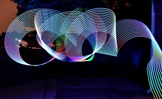 Solve Colorful light painting photo, Christa Lamb, Utah, USA jigsaw ...