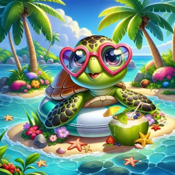 Solve Turtle Heaven jigsaw puzzle online with 81 pieces