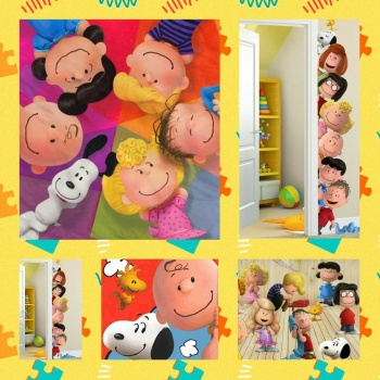 Solve Charlie Brown & Friends jigsaw puzzle online with 81 pieces