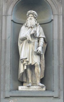 Solve Leonardo da Vinci statue outside the Uffizi Gallery - Socha ...