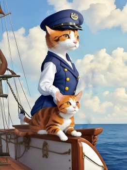 Solve Captain and First Mate,, resizable 12 to 357 pieces jigsaw puzzle ...