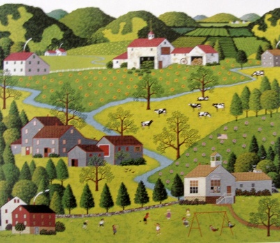 Solve Country School {Charles Wysocki} jigsaw puzzle online with 180 pieces