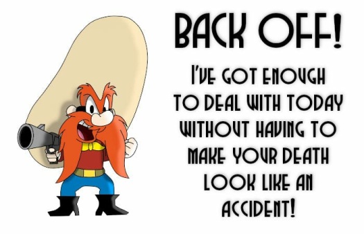 Solve yosemite-sam-back-off jigsaw puzzle online with 77 pieces