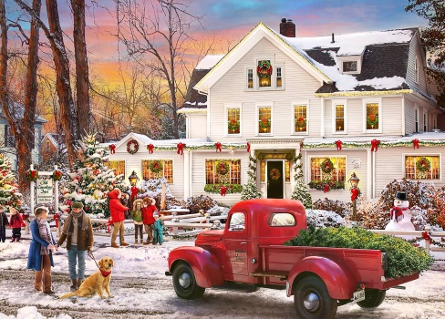 Solve The Inn at Christmas jigsaw puzzle online with 352 pieces