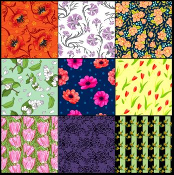 Solve Flower patterns 38 jigsaw puzzle online with 144 pieces