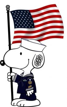 Solve Veteran's Day Snoopy jigsaw puzzle online with 104 pieces