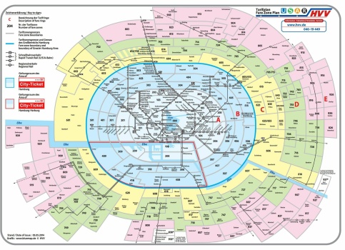 Solve Hamburg Fare Zone Map jigsaw puzzle online with 588 pieces
