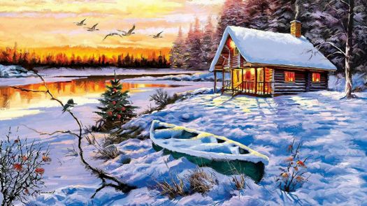 Solve Log Cabin jigsaw puzzle online with 45 pieces