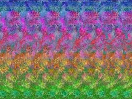 Solve 3D MAGIC EYE jigsaw puzzle online with 63 pieces