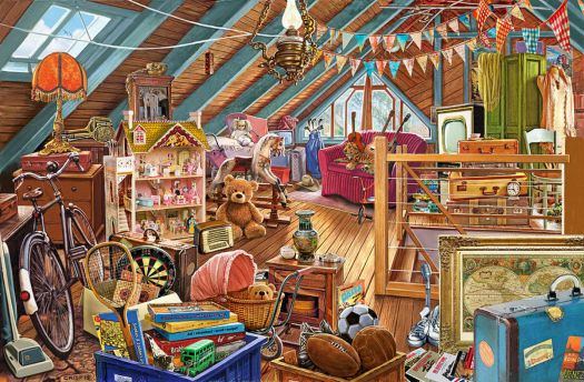 Solve The Cluttered Attic jigsaw puzzle online with 442 pieces
