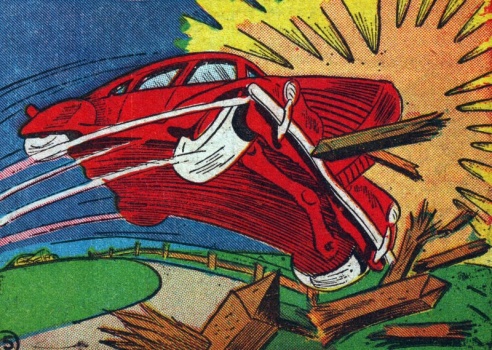 Solve Cartoon Car Crash jigsaw puzzle online with 108 pieces