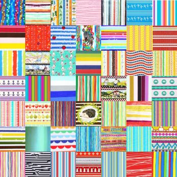 Solve PATCHWORK STRIPES 64 jigsaw puzzle online with 81 pieces