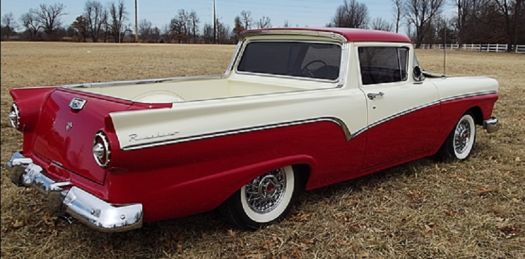 Solve 1957 Ford Ranchero Red and White rear jigsaw puzzle online with ...