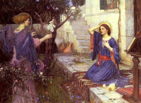 Solve the annunciation jigsaw puzzle online with 96 pieces