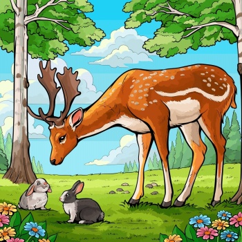 Solve Forest Friends jigsaw puzzle online with 306 pieces