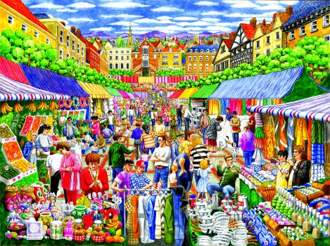 Solve A day at the Market jigsaw puzzle online with 475 pieces