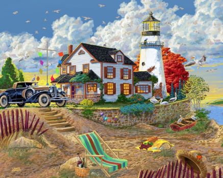 Solve Lighthouse jigsaw puzzle online with 80 pieces