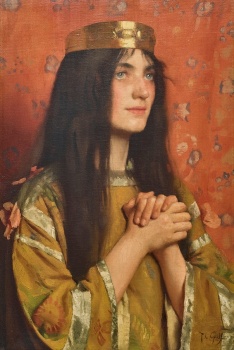 Solve Thomas Cooper Gotch - Queen Clothilde jigsaw puzzle online with ...