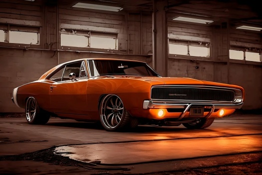 Solve 68 charger restomod jigsaw puzzle online with 234 pieces