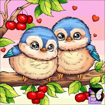 Solve PUZZLE - Love Birds On A Branch III jigsaw puzzle online with 81 ...
