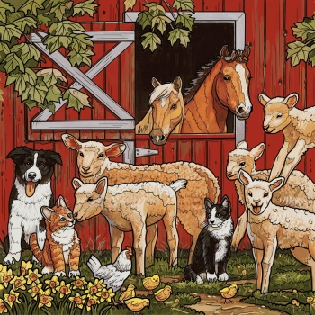 Solve PUZZLE - Gathering Of Farm Animals jigsaw puzzle online with 81 ...