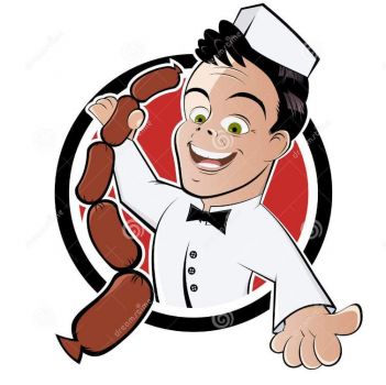 Solve THE SAUSAGE MAN CLIP ART jigsaw puzzle online with 9 pieces