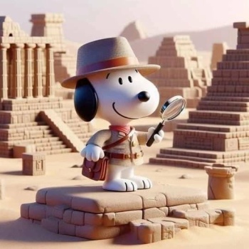 Solve Snoopy Egypt jigsaw puzzle online with 81 pieces