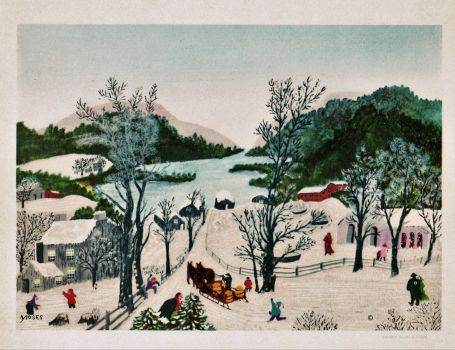 Solve Grandma Moses Print jigsaw puzzle online with 80 pieces