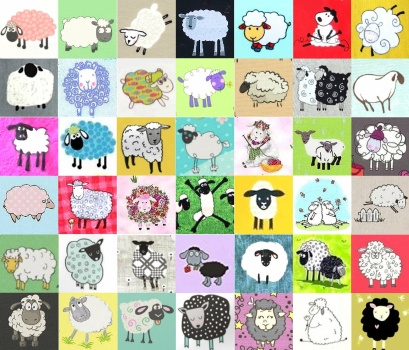 Solve PATCHWORK SHEEP 13 jigsaw puzzle online with 72 pieces