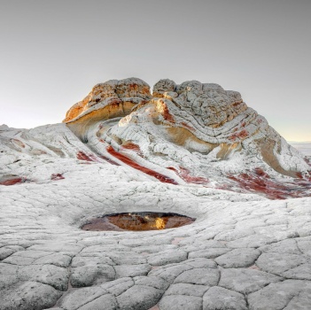 Solve Sandstone dome with small pool at White Pocket, Vermilion Cliffs ...