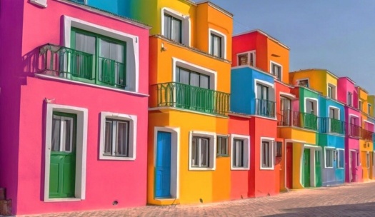 Jigsaw Puzzle | 299 pieces | Colorful Houses | Jigidi
