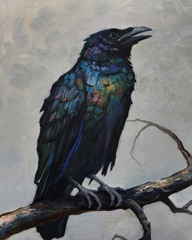 Solve William Hawkins (American, b.1962) "Blackbird Singing in the Dead ...