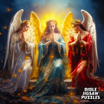 Solve Beautiful angels jigsaw puzzle online with 144 pieces