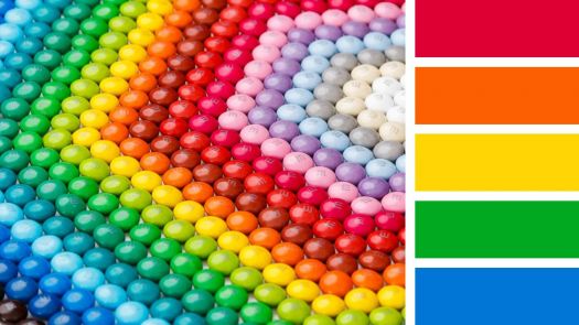 Solve M&M pattern (Small) jigsaw puzzle online with 91 pieces