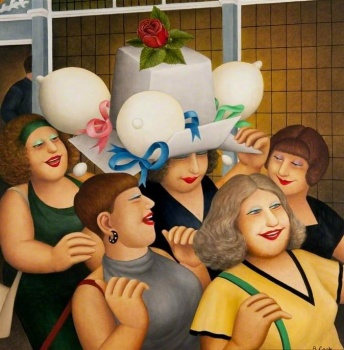 Solve Beryl Cook Artwork - 'Girls Night Out' 1926 - 2008 jigsaw puzzle ...