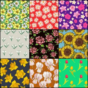 Solve Flower patterns 106 jigsaw puzzle online with 144 pieces