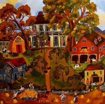 Solve Grandma Moses jigsaw puzzle online with 132 pieces