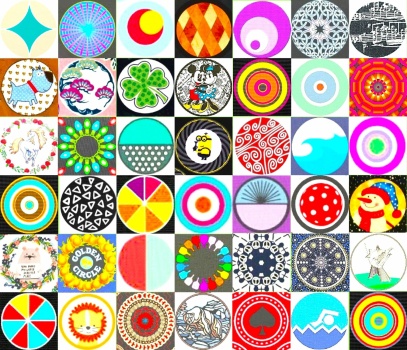 Solve PATCHWORK BIG CIRCLES 59 jigsaw puzzle online with 255 pieces