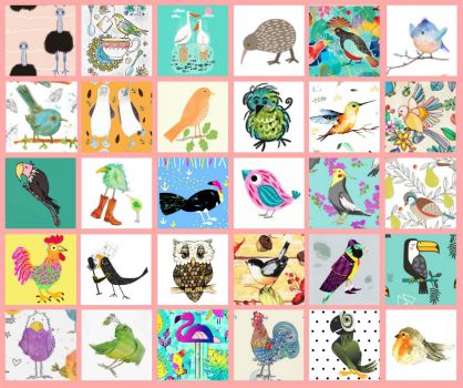 Solve PATCHWORK BIRDS OF A WHIMSICAL NATURE jigsaw puzzle online with ...